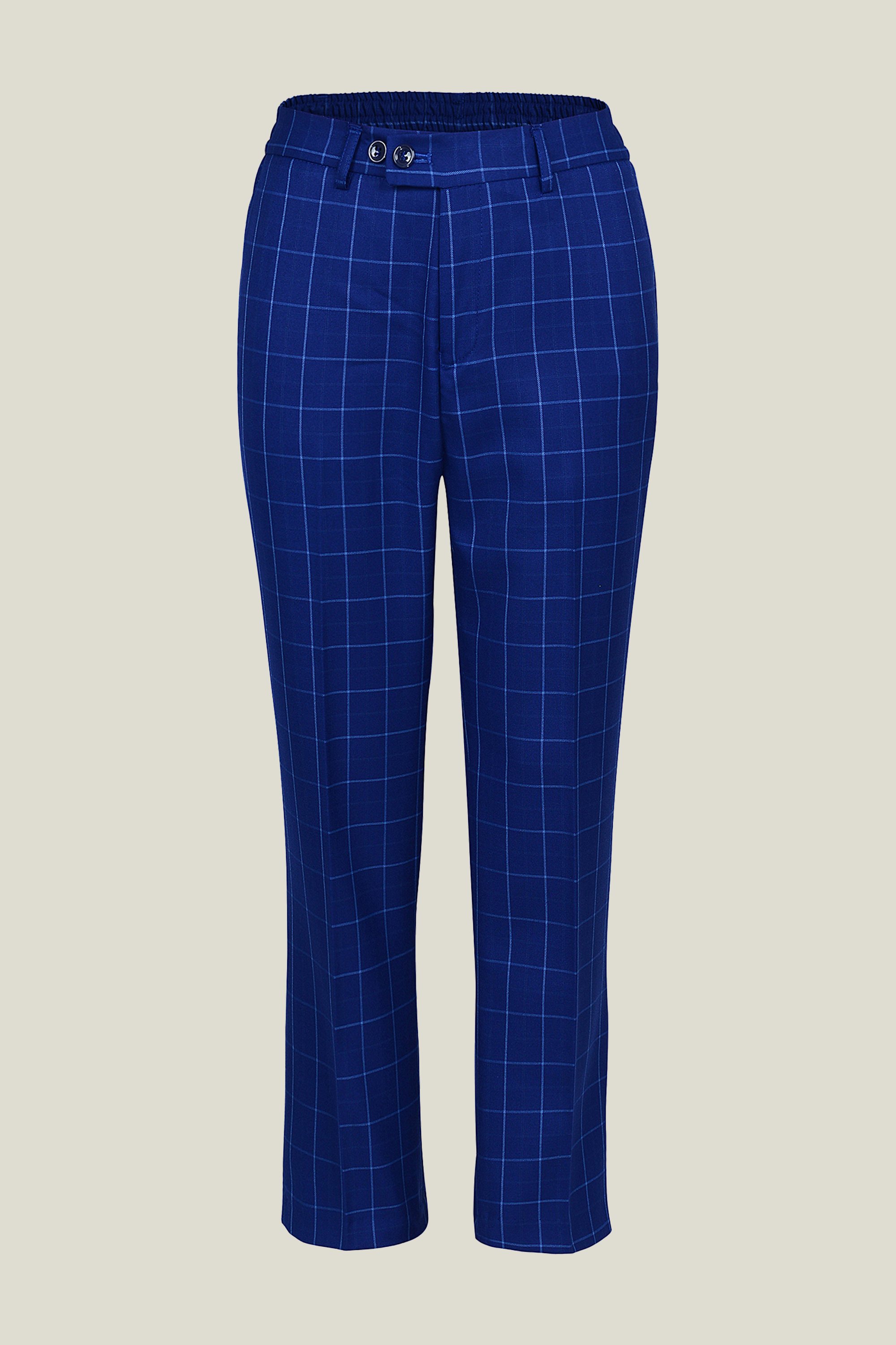 Boys' Royal Blue Checkered Pants – Suit Lab