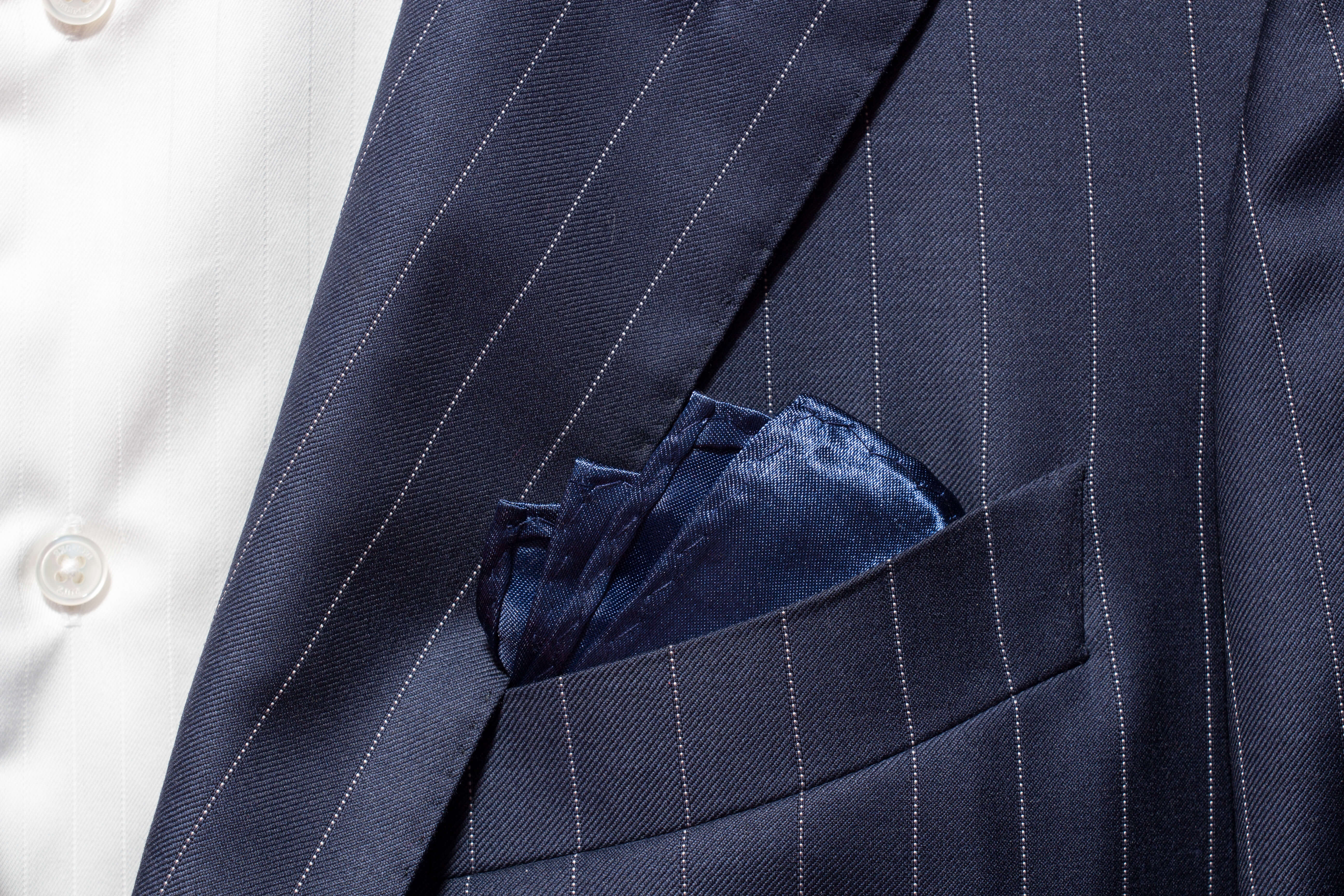 Pocket Square - Navy Blue – Suit Lab